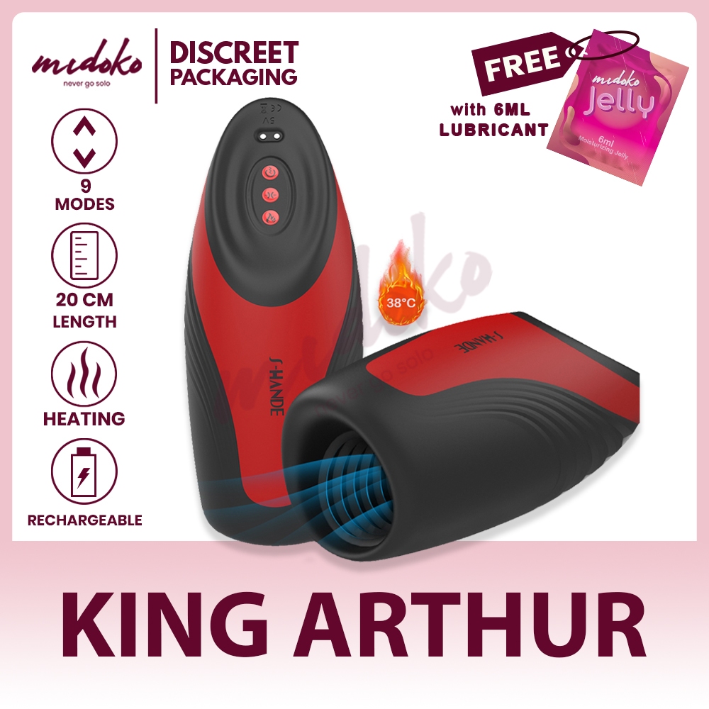 Midoko S-HANDE Gatling Black Electric Automatic Heated Masturbation Cup ...