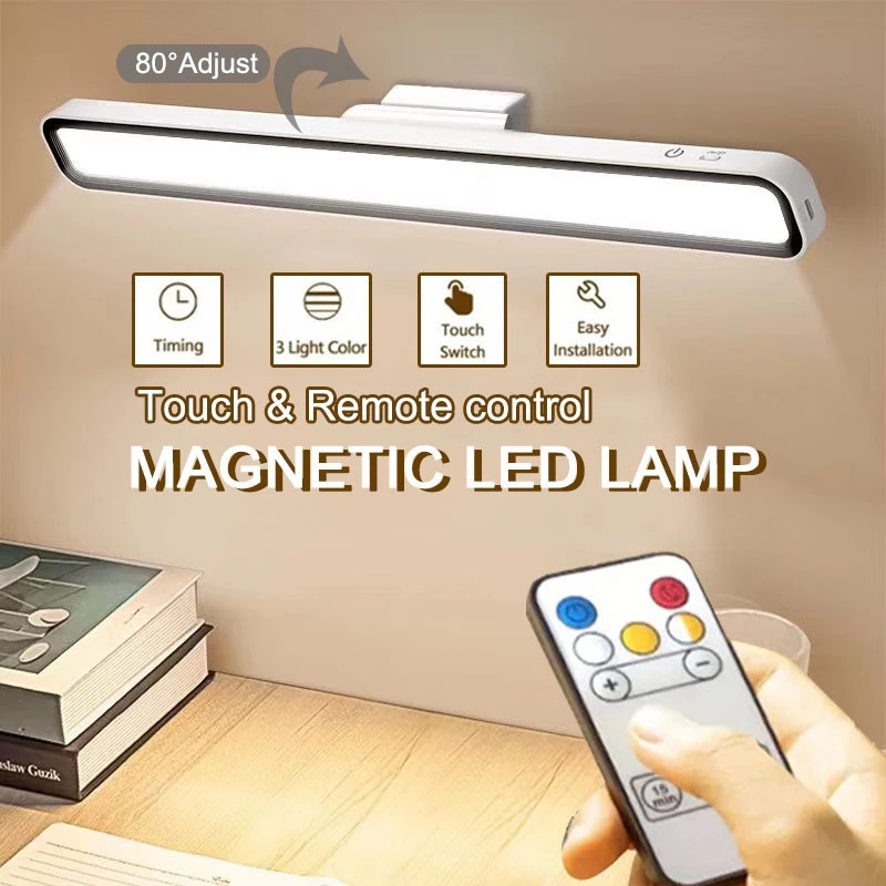 NG Magnetic Hanging LED Table Lamp Chargeable Stepless Dimming Desk ...