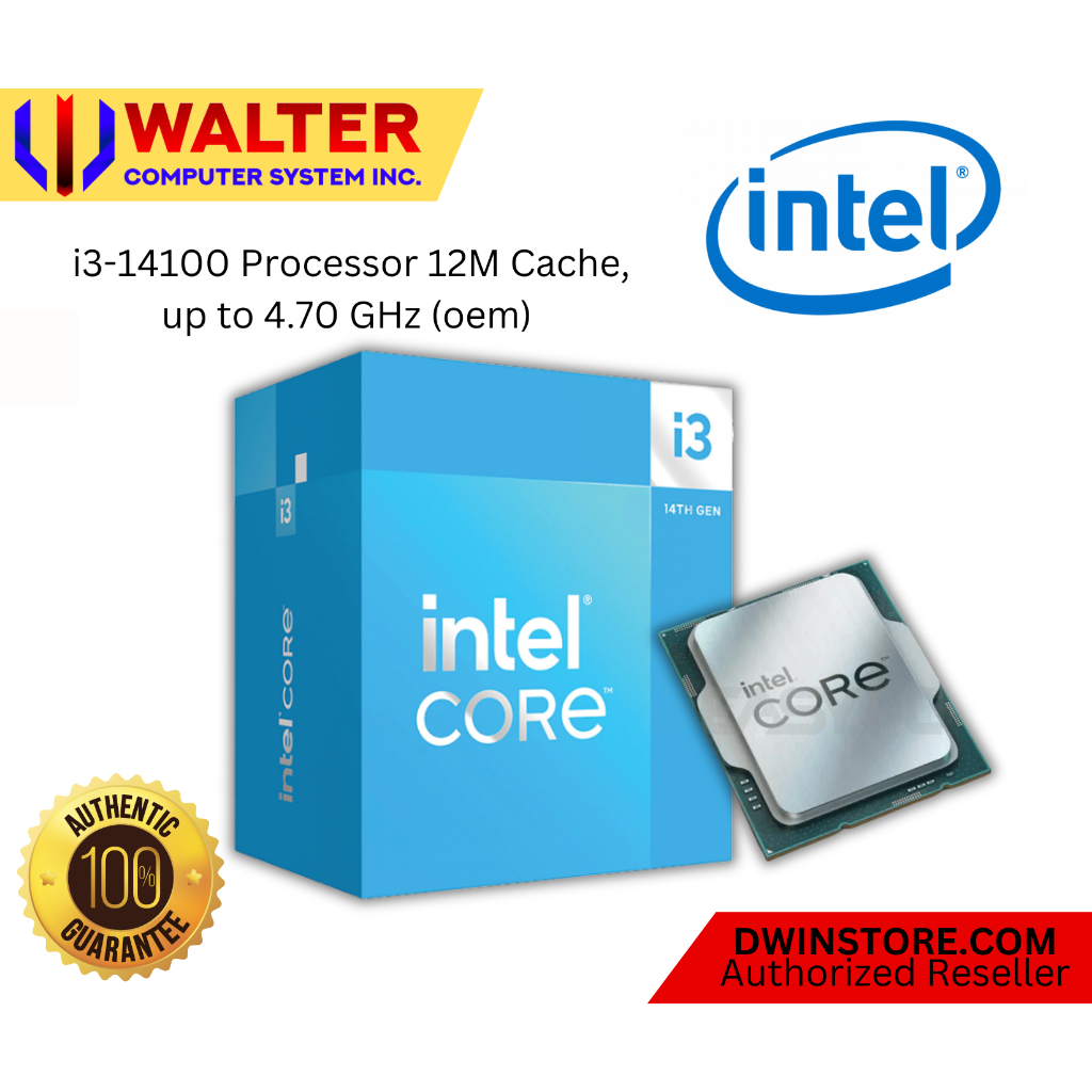 Intel i3-14100 Processor 12M Cache, up to 4.70 GHz (oem) | Shopee ...