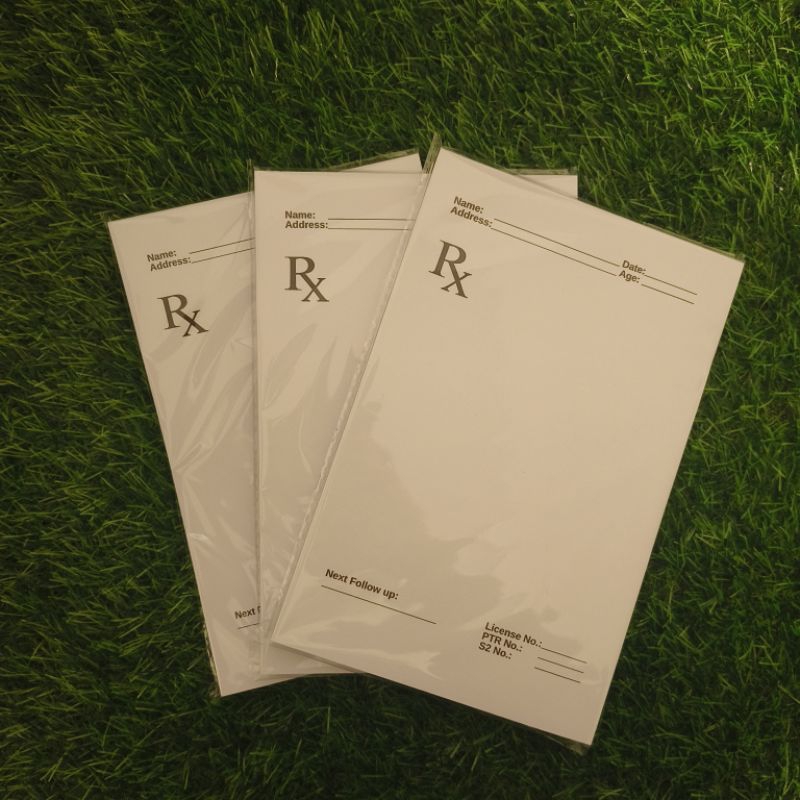 RX (Prescription) pad 100 leaves 80gsm A5 size for your clinic, mission ...