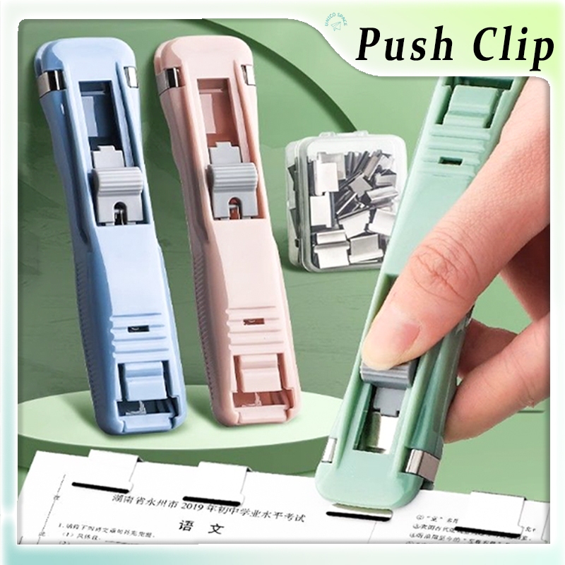 Portable Handheld Paper Clam Push Clip Dispenser Large Size Fast Paper ...