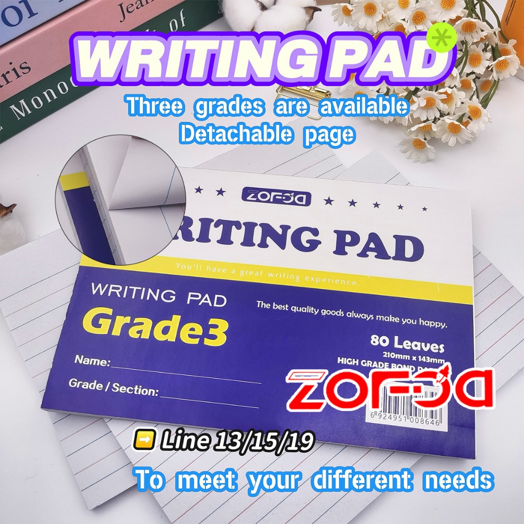 10 PCS Writing pad ZOFDA Plastic binding high grade bond paper grade 1 ...