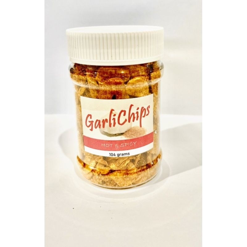 GarliChips Hot and Spicy in 104 grams jar, garlic chips keto healthy ...