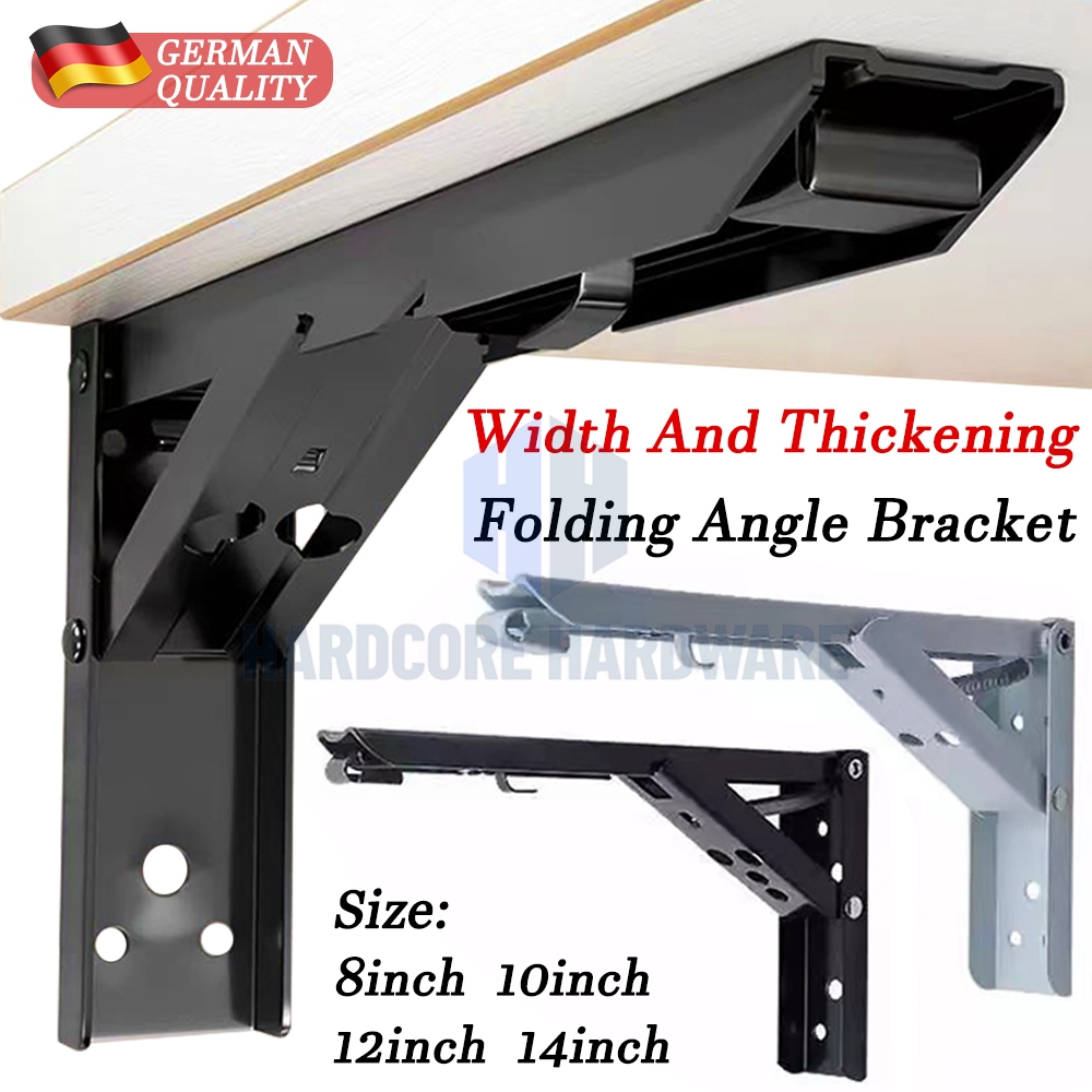 HH 2PCS Adjustable Folding Angle Bracket Wall Bracket Shelf Mounted ...