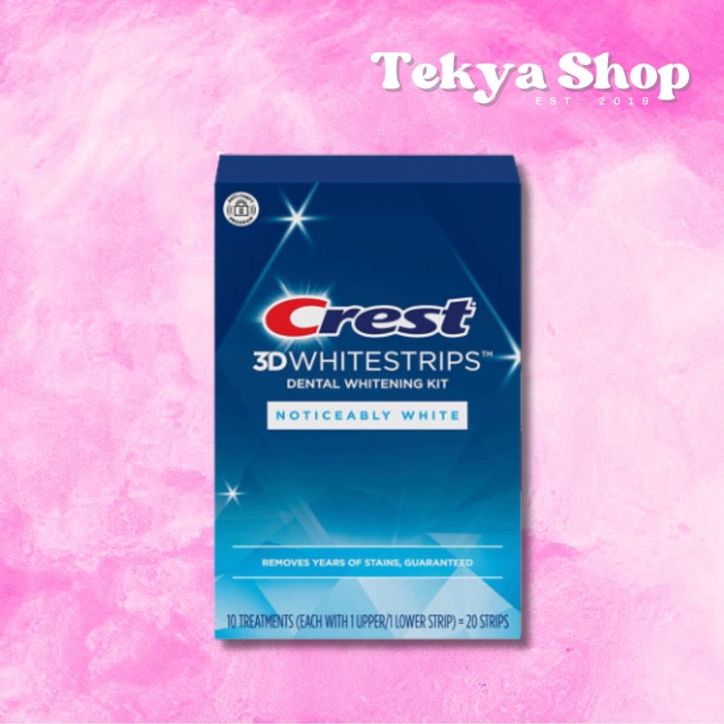 Crest, 3D Whitestrips Dental Whitening Kit Noticeably White, 20 Strips ...