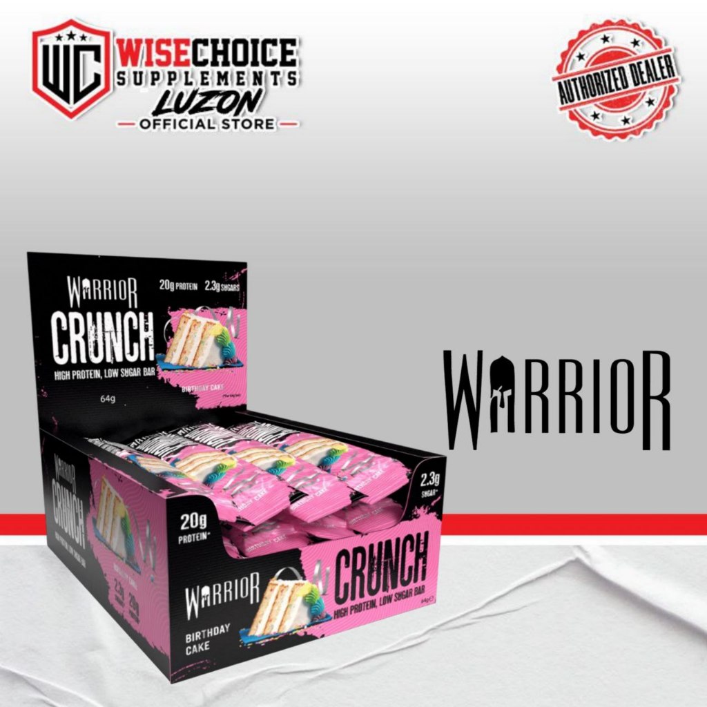 Warrior Crunch Protein Bar 64 Grams High Protein Low Sugar Bar (per ...