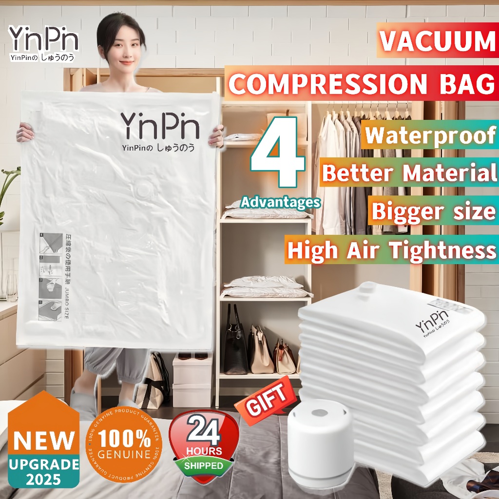 YINPIN Vacuum storage bags With Pump Storage Organizer Compression Bags ...