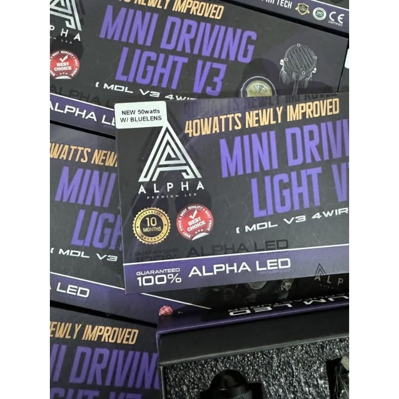 ALPHA Premium Mini Driving Light V3 (New 50watts w/ blue lens) | Shopee ...