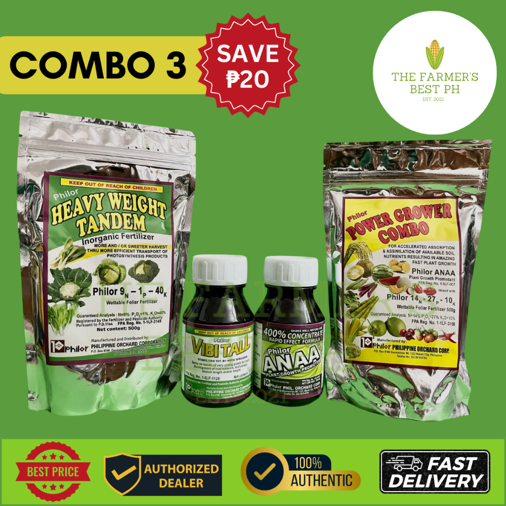 Combo 3 PHILOR (Power Grower Combo, Heavy Weight Tandem, 250ml ANAA 400 ...