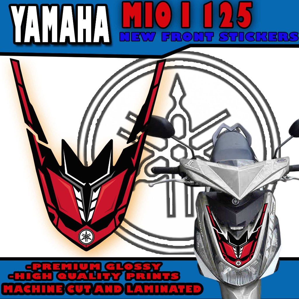 NEW YAMAHA MIO I 125 FRONT STICKER DECALS/ NEW FRONT STICKER FOR MIO I ...