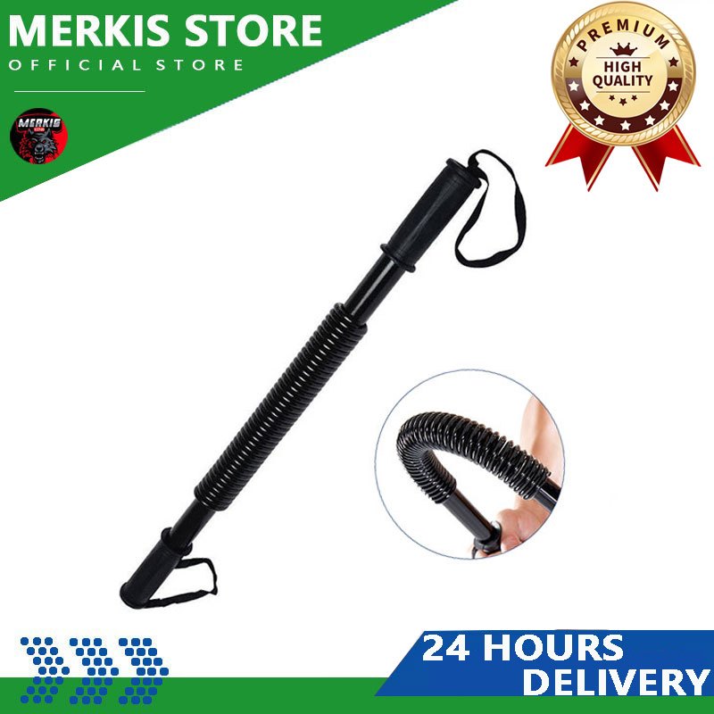 Power Twister Bar Arm Force Rod Spring Forearm Muscle Strengthening ...