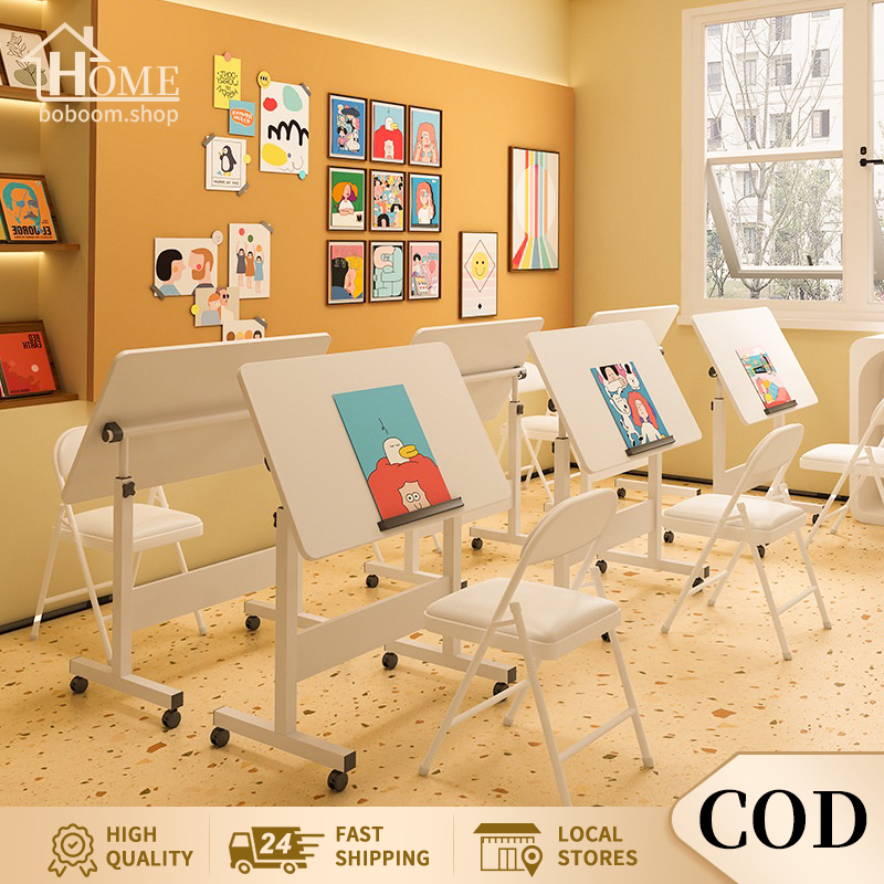 ♬COD♬ Adjustable Height Flip Computer Table Bedside Laptop Desk Mobile ...