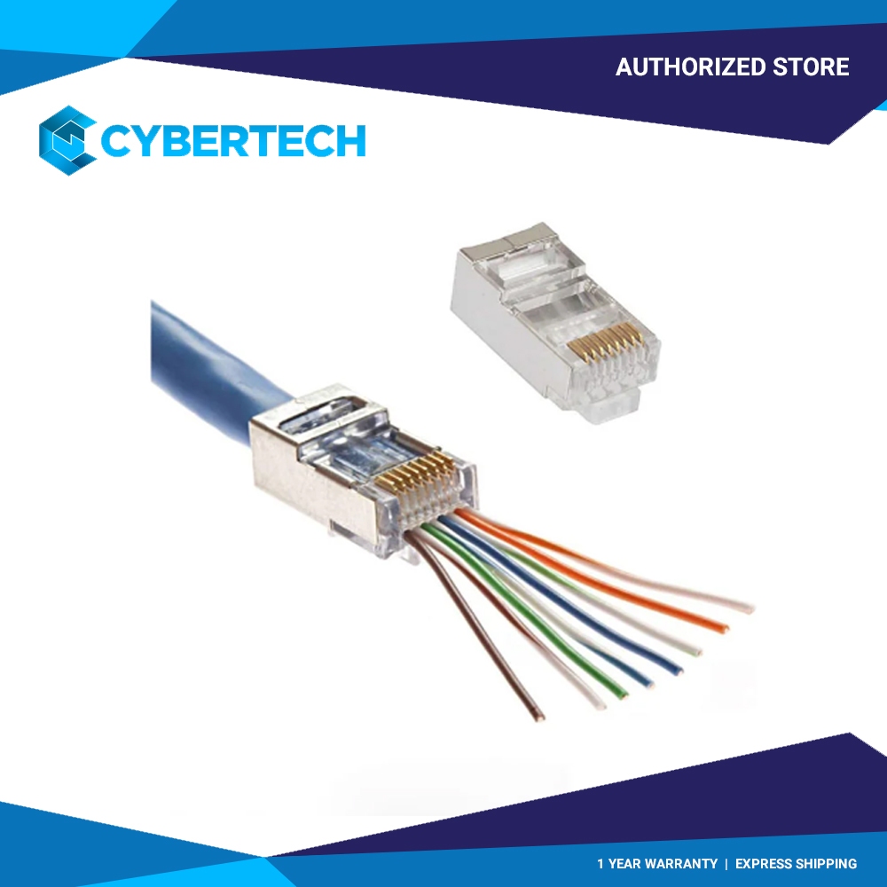 AD-link RJ45 CAT6 (RJ6SPT1H) SHIELDED PASS THROUGH (100/box) | Shopee ...