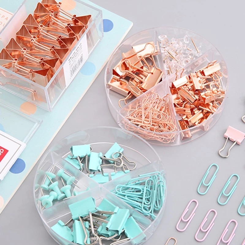 Binder clips/ Paper Clips/ Pushpins Multifunctional Paper Clip Office ...