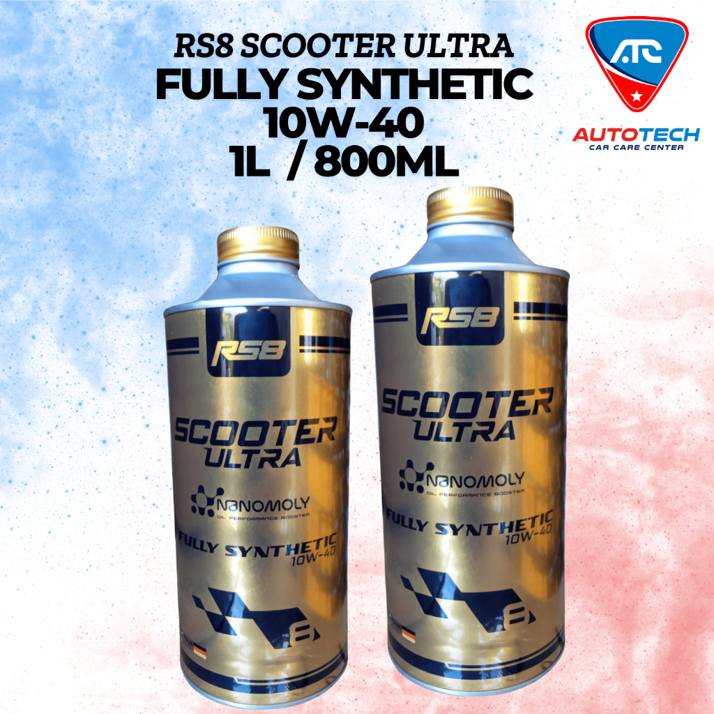 RS8 Scooter Ultra 10w-40 1L/800mL with gear oil | Shopee Philippines