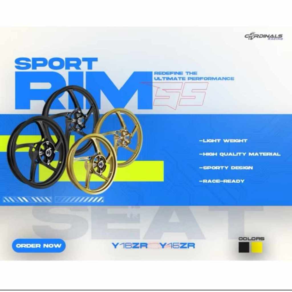 YAMAHA SNIPER 150/SNIPER 155 CARDINALS RACING - SPORT RIM S5 MAGS ...