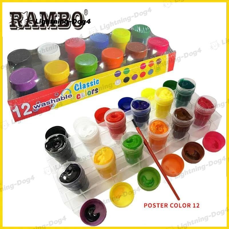 12 Color poster paints Set Oil Watercolor Pigments DIY Poster Colours ...