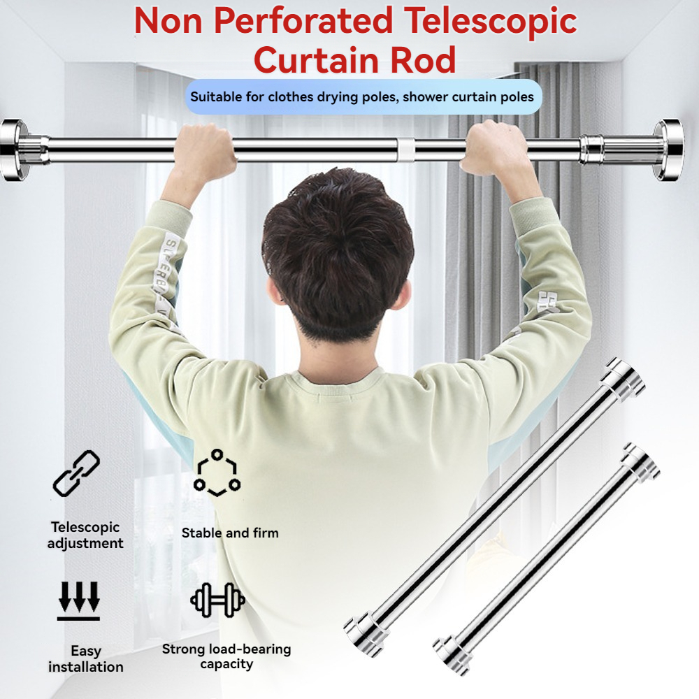 Stainless telescopic extendable rod for hanging cloth clothesline ...
