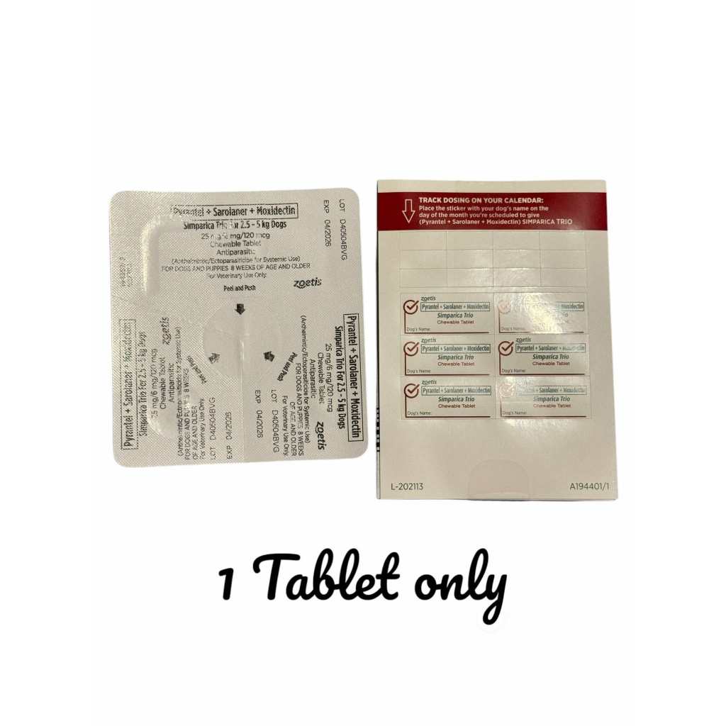 SIMPARICA TRIO Chewable Tablets for Dogs | Shopee Philippines