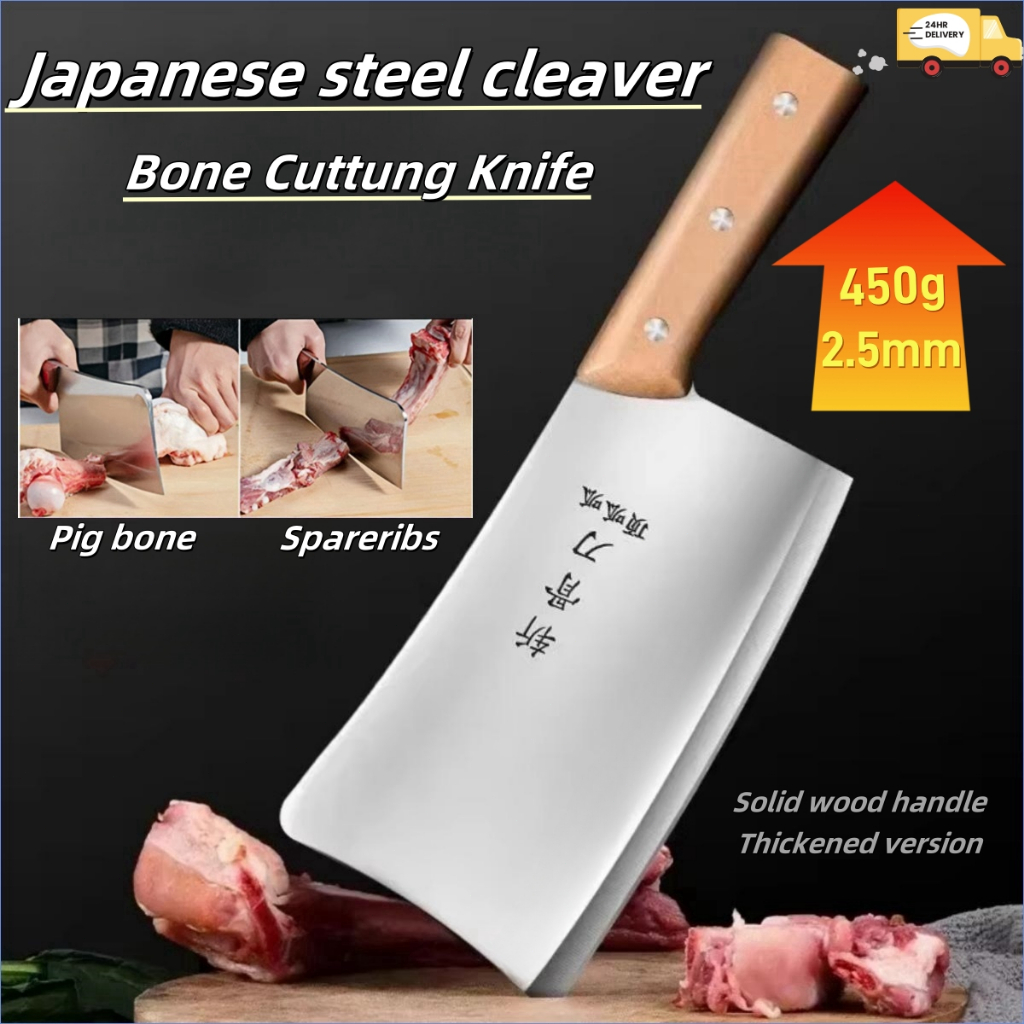 Japanese Stainless Steel Heavy Kitchen Knife Handmade Forged Hammer ...