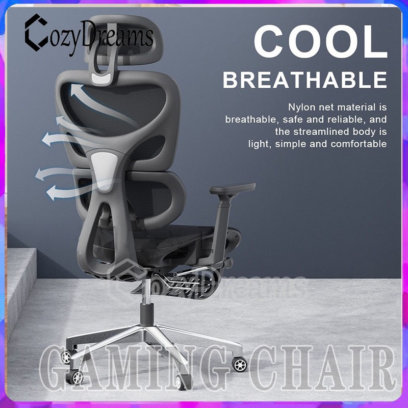 Ergonomic Office Chair Korean Computer Study Chair Gaming Chair Mesh ...