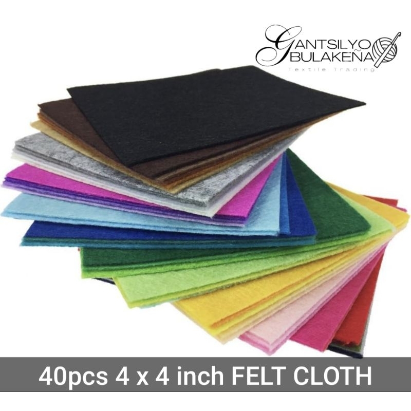 FELT CLOTH 40pcs 10 x 10 cm / 4 x 4 inch for DIY Projects / Hair ...