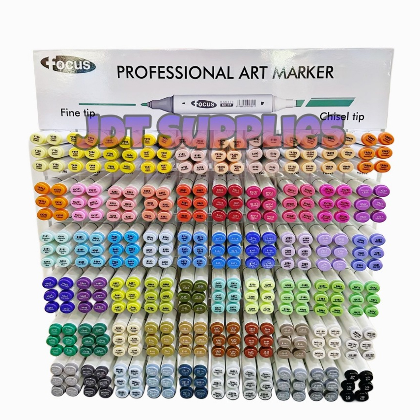 Focus Professional Dual Tip Art Marker [Alcohol Based] [60 Colors ...