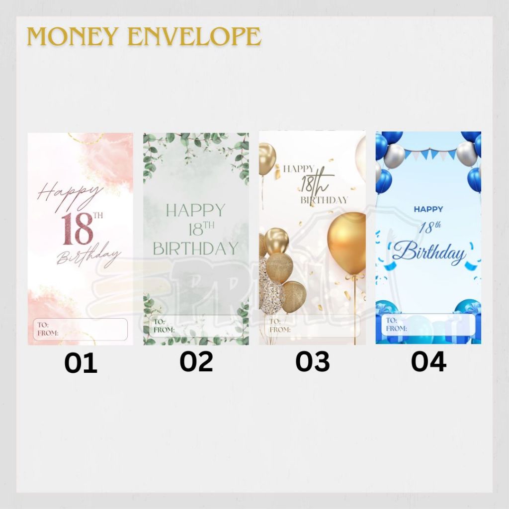 DEBUT 18TH MONEY ENVELOPE / ANGPAO / AMPAO (PER PC) FOR KIDS AND ADULT ...