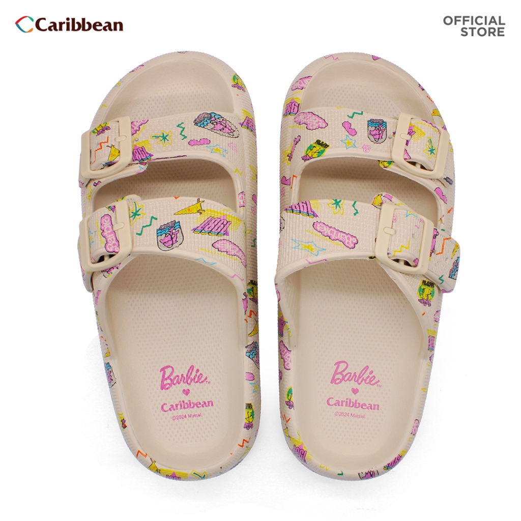 Caribbean 🩷 Barbie Chunky Slides Ladies: Calissa Beige Malibu | Shopee Philippines