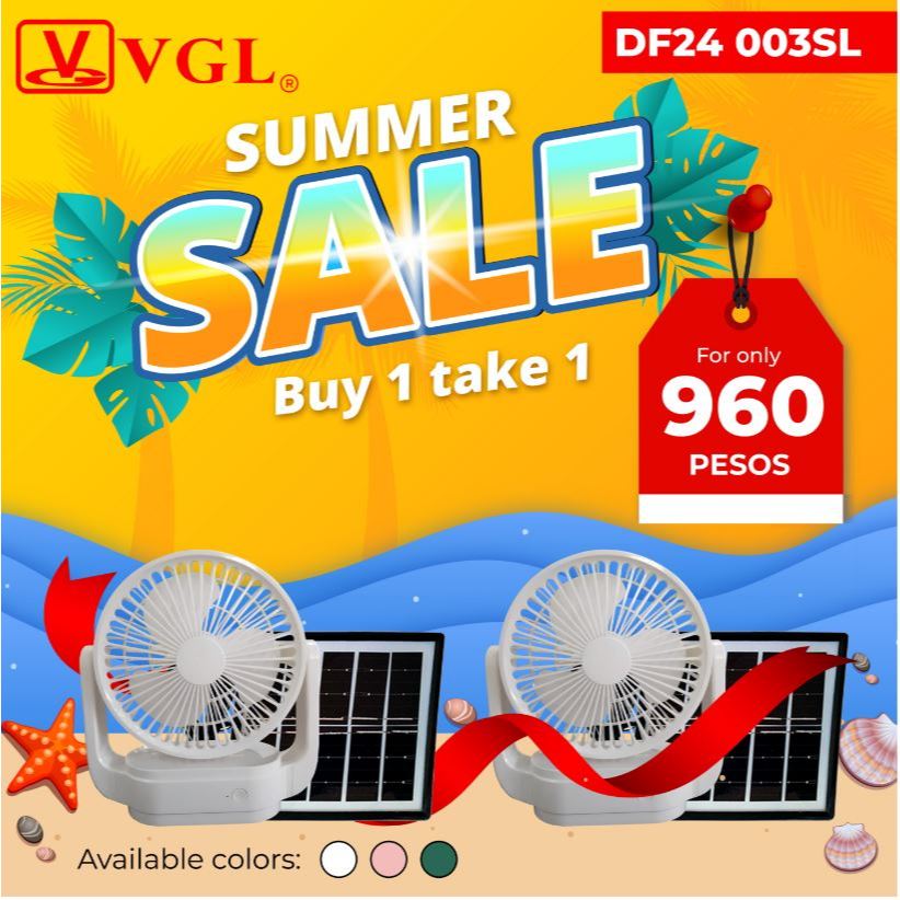 VGL BUY 1 TAKE 1 ASSORTED SOLAR / RECHARGEABLE DESK FAN ( DF24 003SL ...