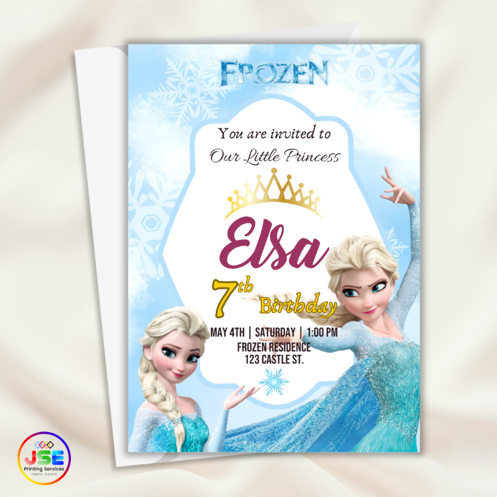 10PCS DISNEY ELSA FROZEN INVITATION CARD FOR BIRTHDAYS AND OTHER EVENTS ...