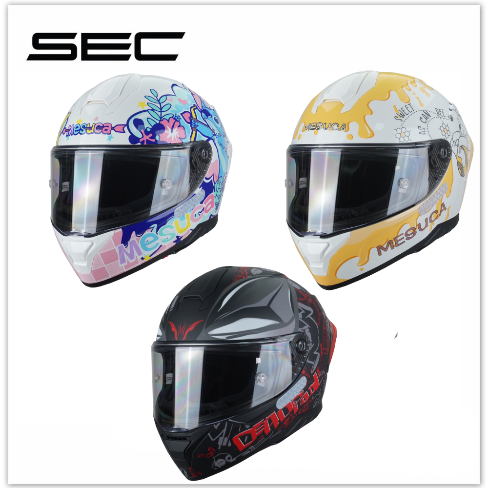 SEC Full Face Helmet For Motorcycle Mesuca - Gloss/Matte (M-XL ...
