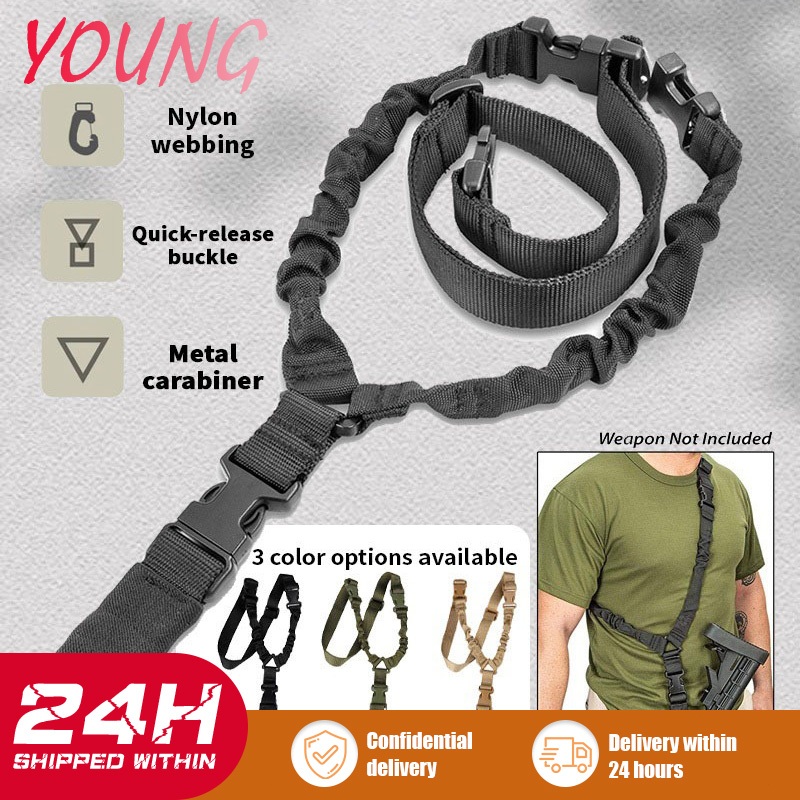 YOUNG One Single Point Bungee Sling Strap With Length Adjuster Nylon ...