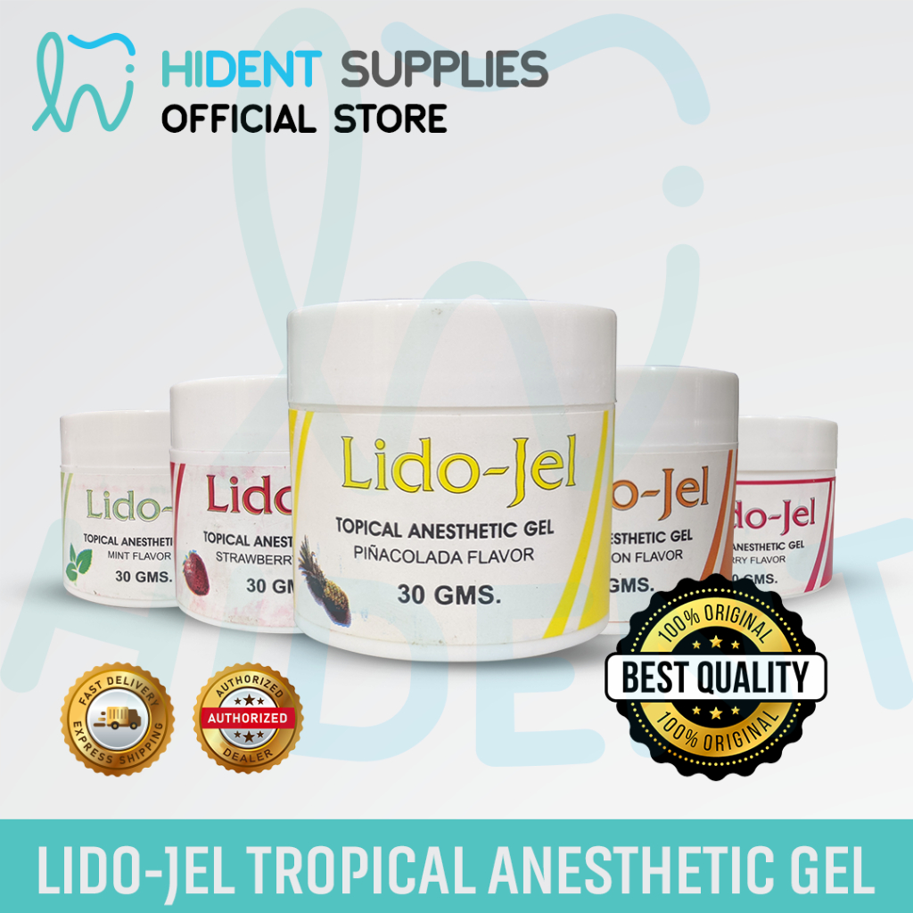 Lido Jel Topical Anesthetic Gel 30gms (5 different flavors) | Shopee ...