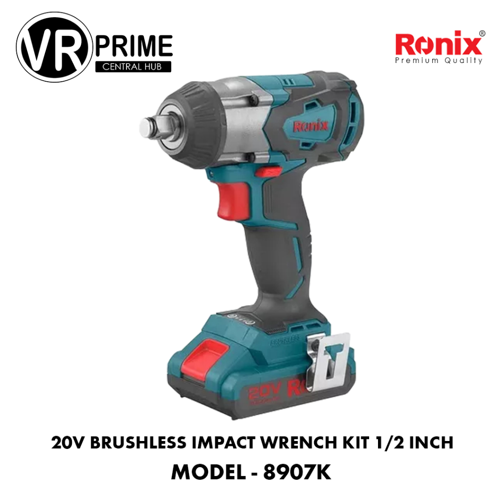 Ronix® By VR Prime - Brushless Impact Wrench Kit (WITH BATTERY AND ...