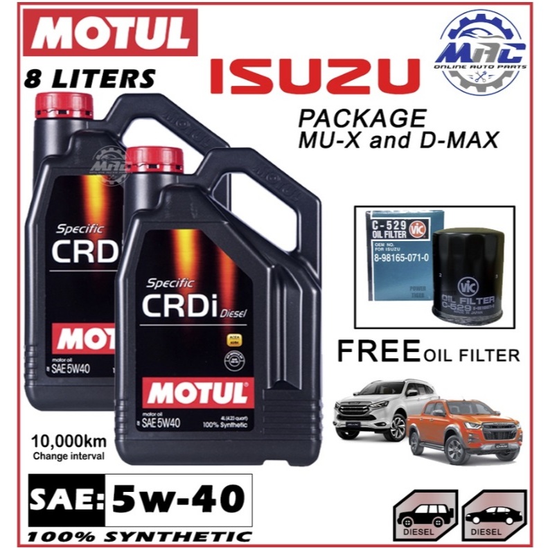 MOTUL SPECIFIC CRDi 5W-40 100% Synthetic DIESEL ENGINE OIL 8 LITERS ...