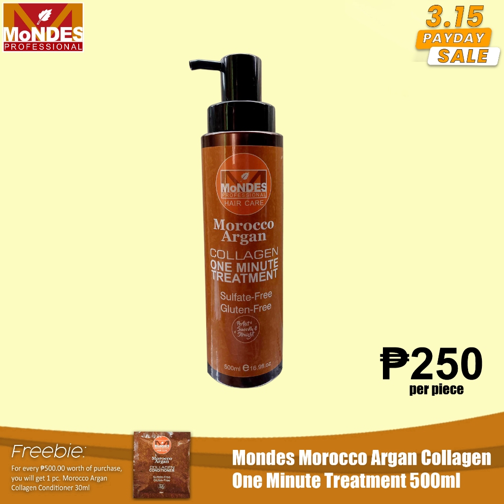 Mondes Morocco Argan Collagen One Minute Treatment 500ml | Shopee ...
