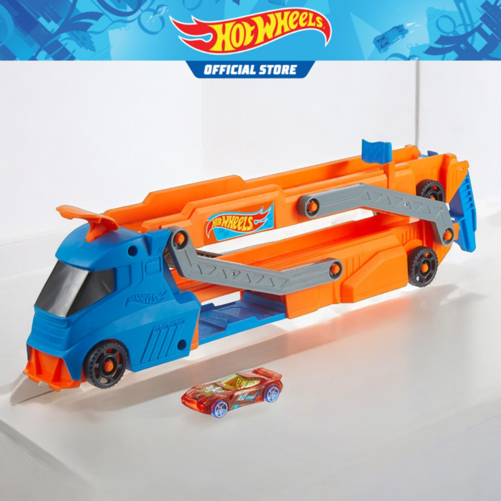 Hot Wheels City Speed Track Transporter with Diecast Playset with one ...