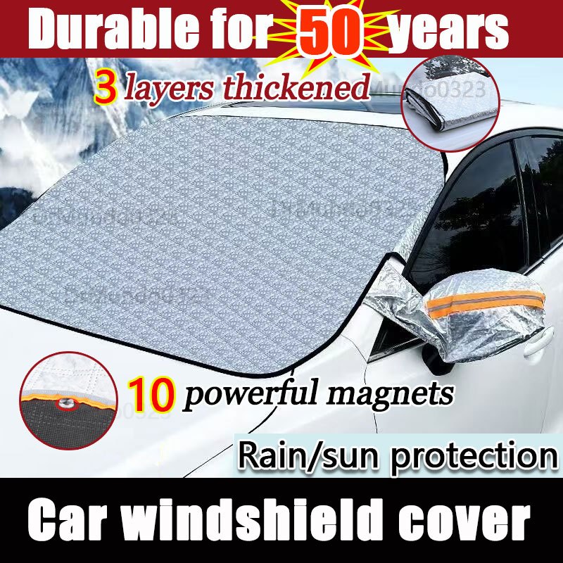 Upgraded 3 layers thickened car windshield cover car sun shade ...