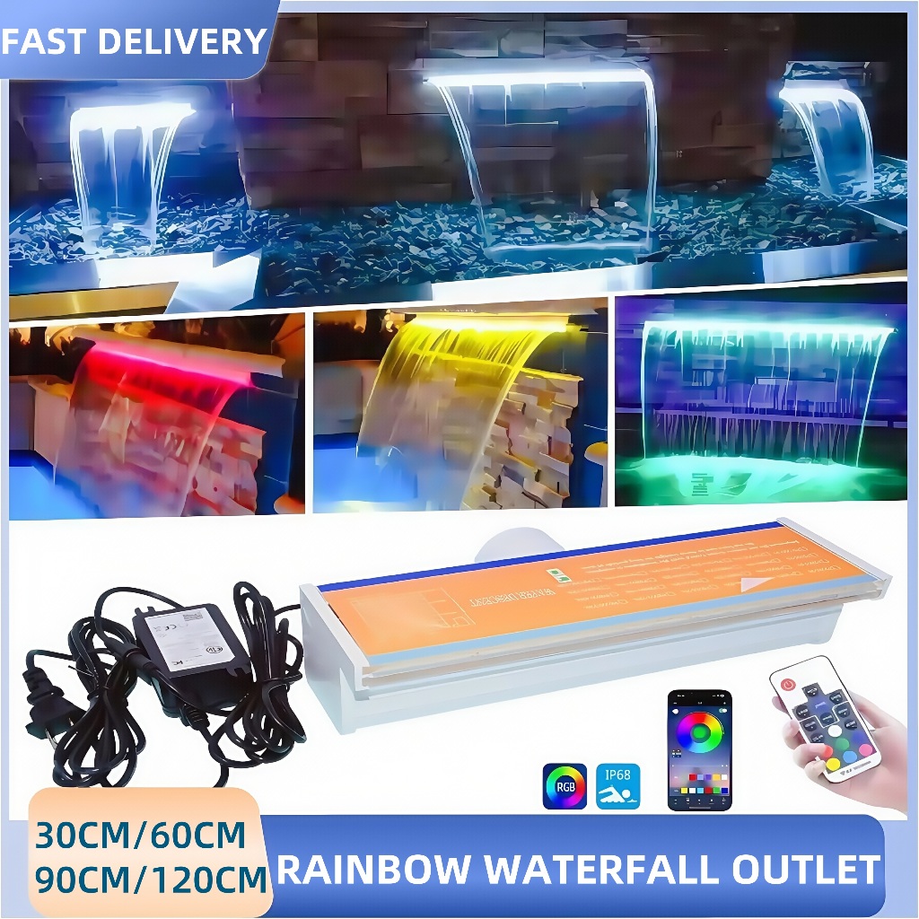 【AstraPool】Acrylic RGB LED Swimming Pool Waterfall Spillway Light ...