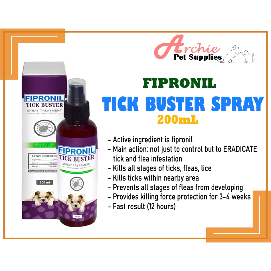 TICK BUSTER Fipronil Spray Treatment | 200ml | Shopee Philippines