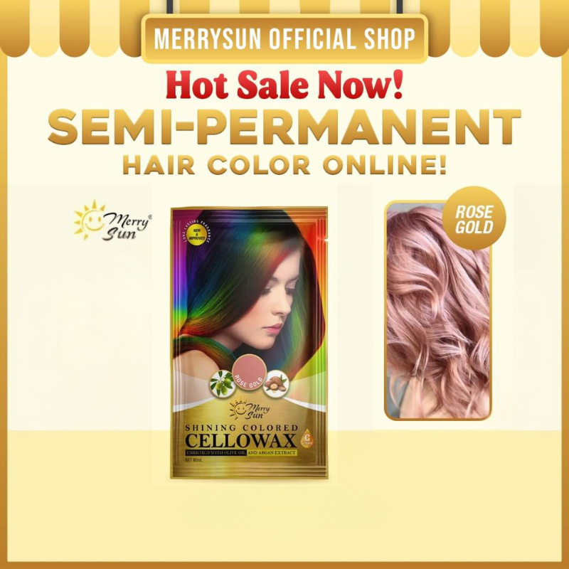 Merry Sun Permanent Hair Color Rose Gold | Shopee Philippines