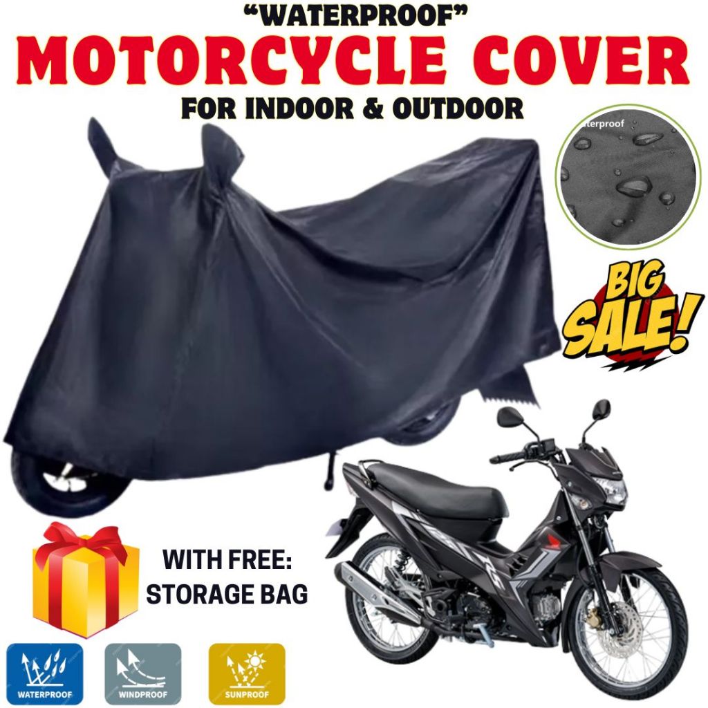 HONDA RS125 fi Waterproof Motorcycle Cover Motor Cover Black Original ...
