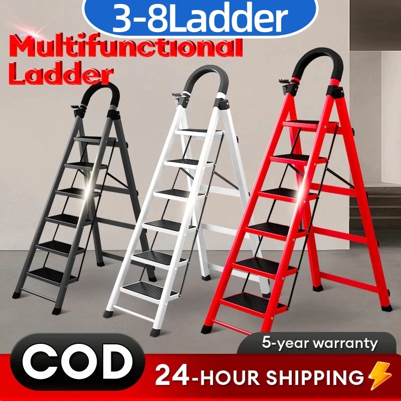 Ladder Foldable Ladder Aluminum Folding Ladder Portable Heavy duty 3/4 ...