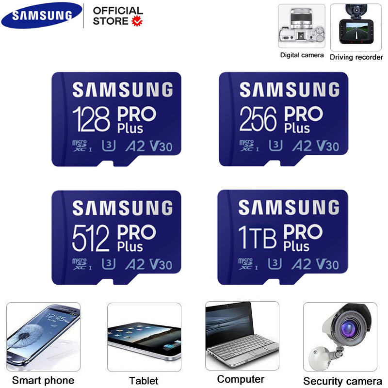 Samsung PRO PLUS Micro SD Cards 128GB 256GB 512GB 1TB Memory Card ...
