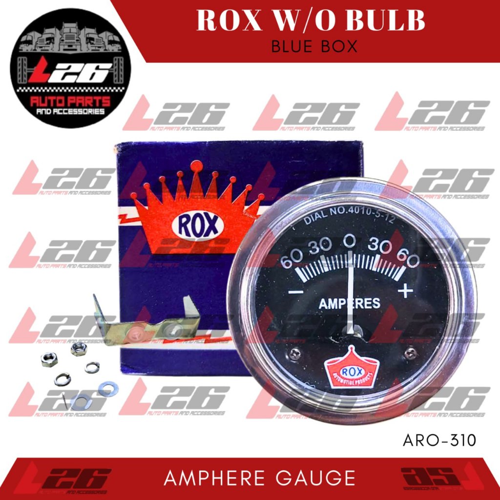 ROX UNIVERSAL AMPHERE GAUGE without bulb for jeepney truck van car ...