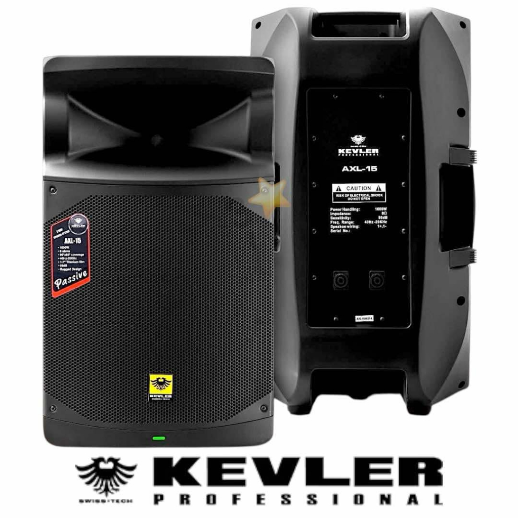 1pc. Kevler AXL 15 Passive 15 inch 2 Way Bass Reflex 1000 Watts 8 ohms ...