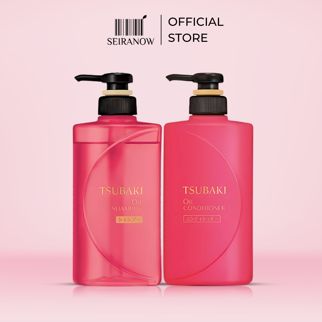 Tsubaki Red Oil Shampoo and Conditioner Pump 490ml New (Direct from ...