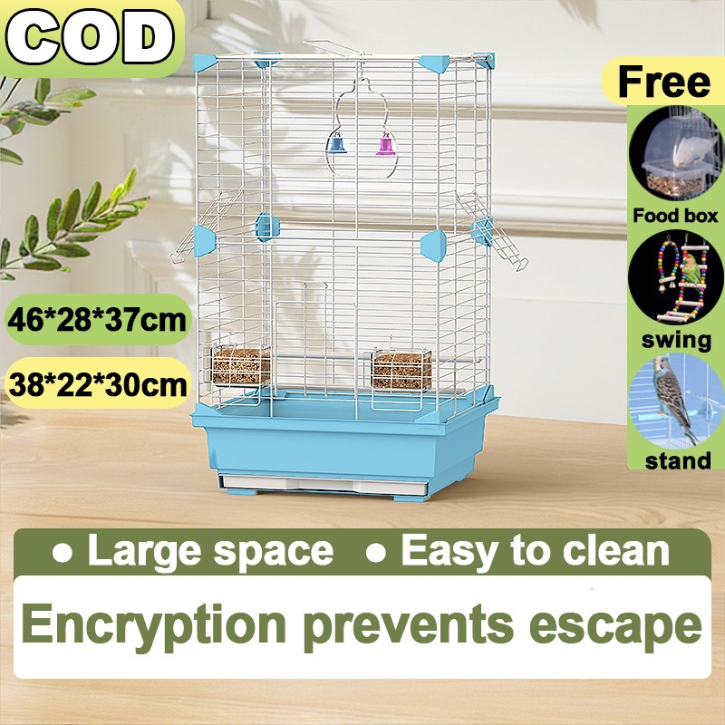 【free 3pcs】Bird Cage Collapsible Bird Cage complete set with bird ...