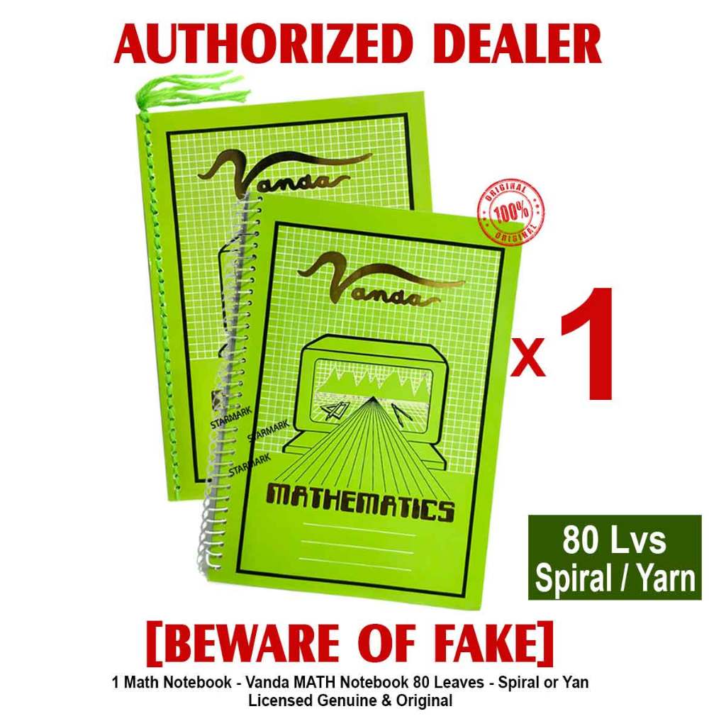 VANDA Math Notebook Notebooks 80 Leaves VANDA Mathematics Graphing ...